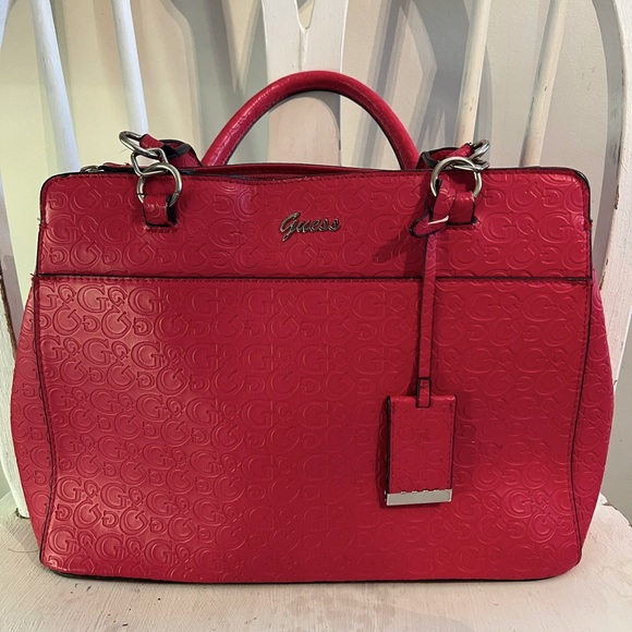 Guess | Bags | Cherry Red Guess Handbag Purse | Poshmark